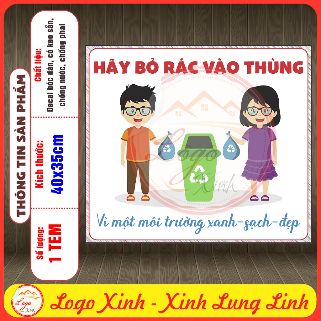 LOGO STICKER STICKER TO REMOVE GARBAGE IN THE BIN, CLICK THE GARBAGE ...