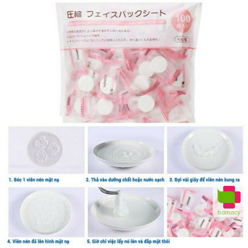 (1 Tablet) Premium Japanese miniso compressed paper mask | Shopee ...