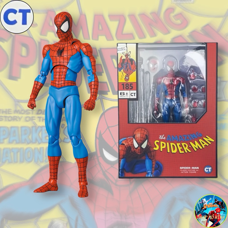 Ct Model Mafex Spiderman 185 (Classic Costume ver) Spiderman Mafex 185 CT brand | Shopee Philippines