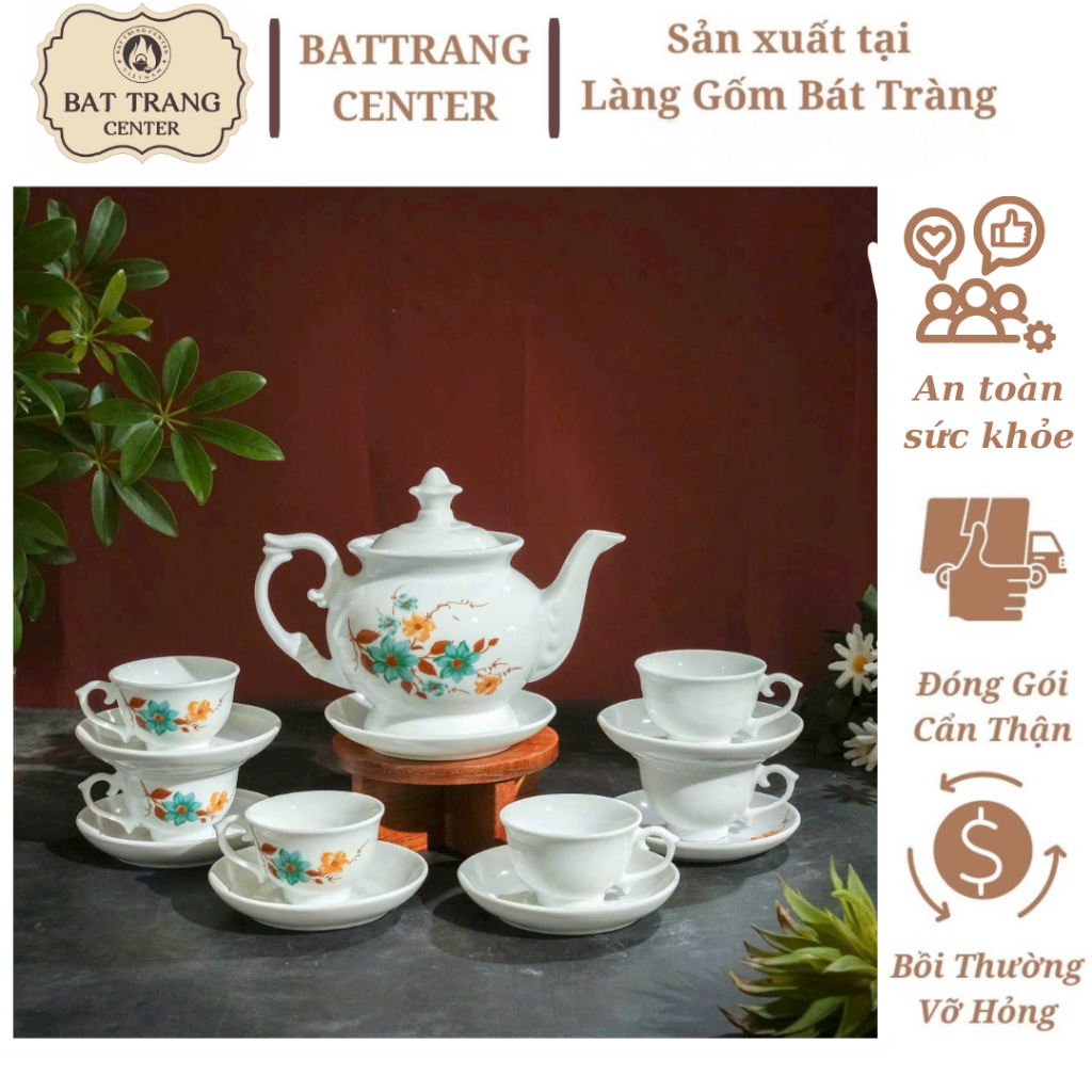 (5 Models)bat Trang Bone Ash Porcelain Teapot - painted with Star ...