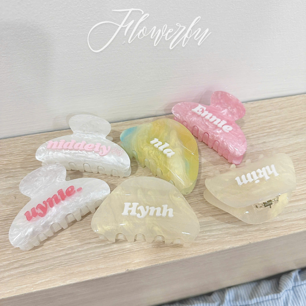 (UNLIMITED LETTERS) Custom Hair Clips By Name (IB To Request Name ...