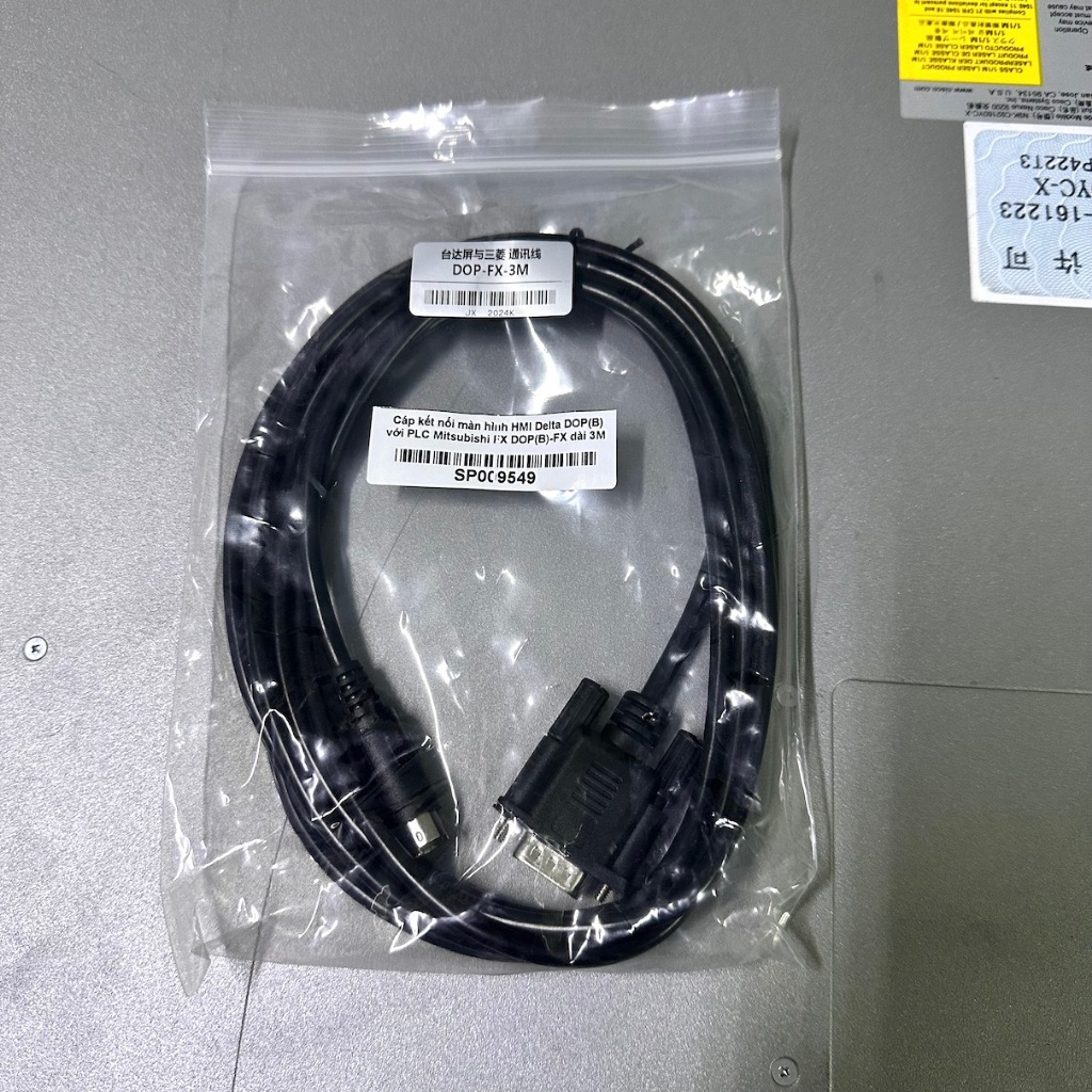 Cable connecting HMI Delta DOP(B) screen to Mitsubishi FX DOP(B)-FX PLC ...