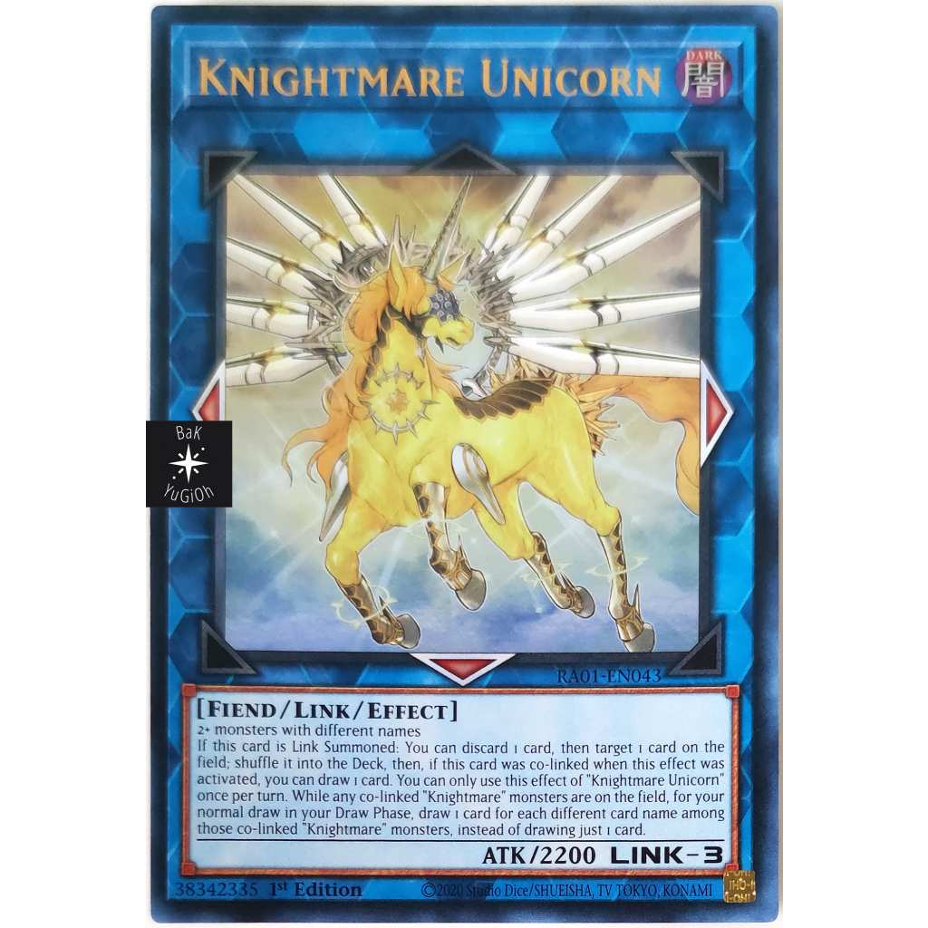 YU-GI-OH! [Original Card] Knightmare Unicorn |En+jp| Ultra Rare / Super ...