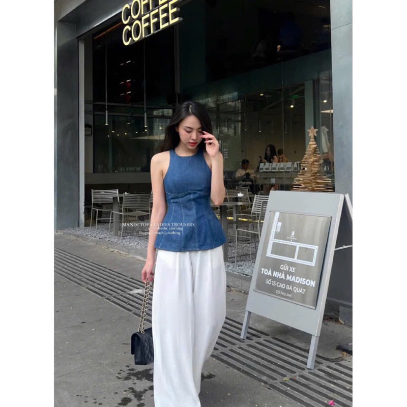 Mandi Top - Denim Shirt Only Highlights Sleeveless (main photo ...