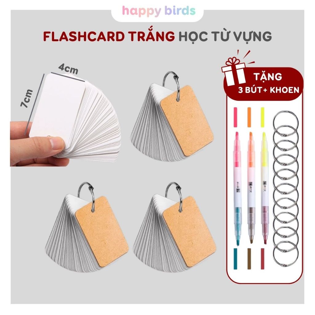 Flashcard white vocabulary flashcards 4x7cm, thick and beautiful ...