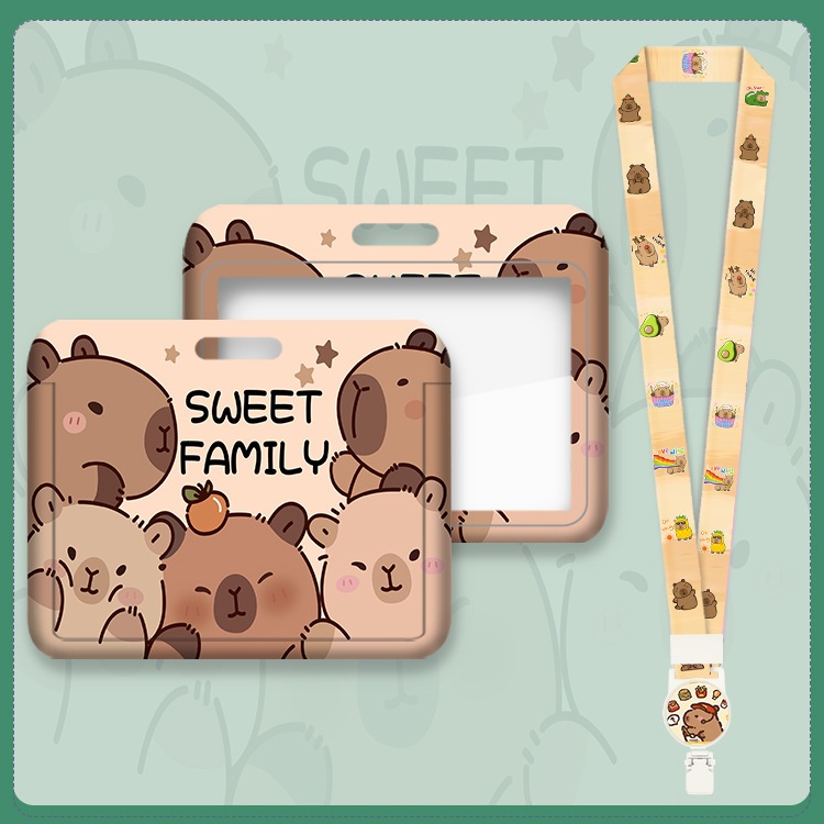 Id lanyards, student name tags with onepice, naruto,labubu,capybara ...