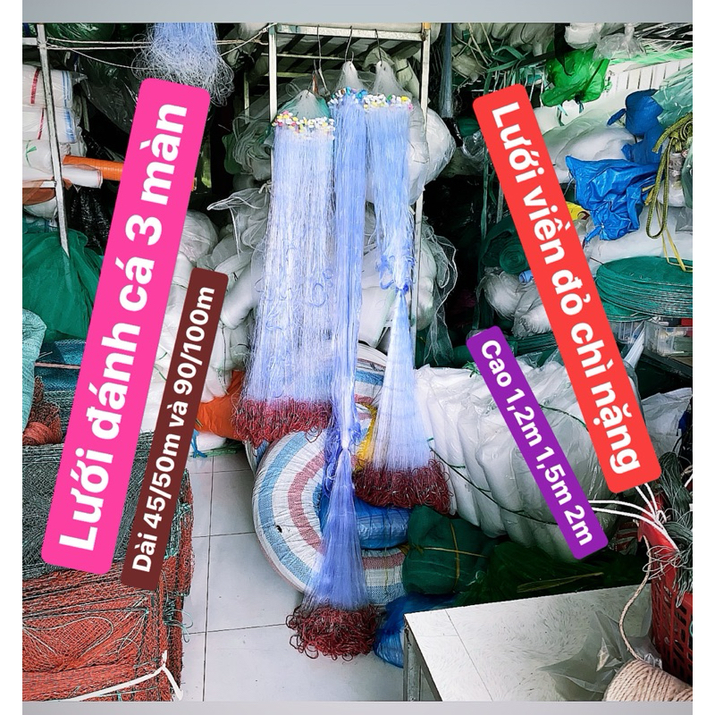 Fishing net with 3 heavy lead screens to catch water, net with red ...