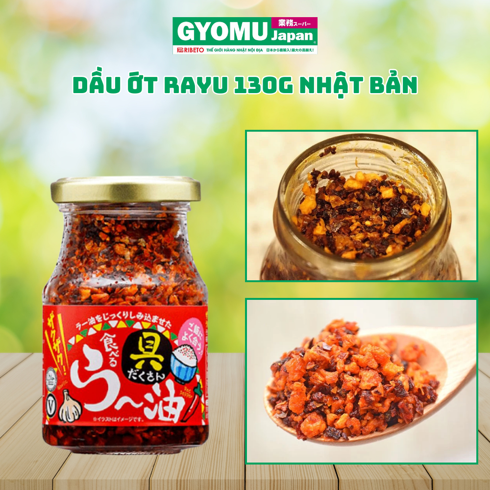 Rayu chili oil 130g, Japanese domestic chili oil - Gyomu | Shopee ...