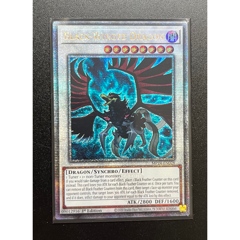 YMS - [Yugioh Card] - [TCG-UK] - MP24-EN028 - Black-Winged Dragon - Quarter Century Rare 1st ...
