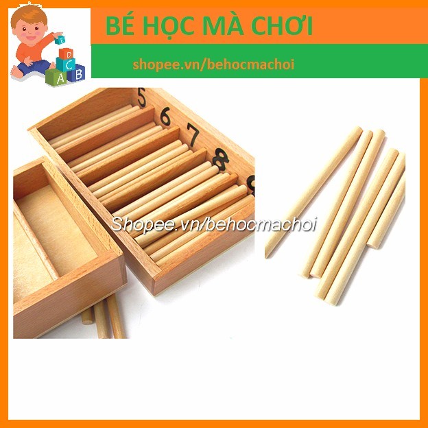 Numbered Box With 45 Montessori counting sticks (Spinner Box With 45 ...