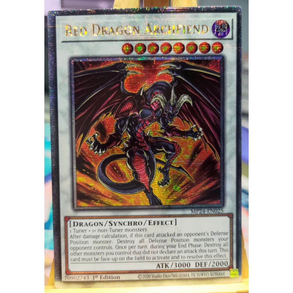 [KW2 Yugioh] [EN-UK] [Nice Art] Red Dragon Archfiend Card - MP24-EN025 - Quarter Century Rare ...
