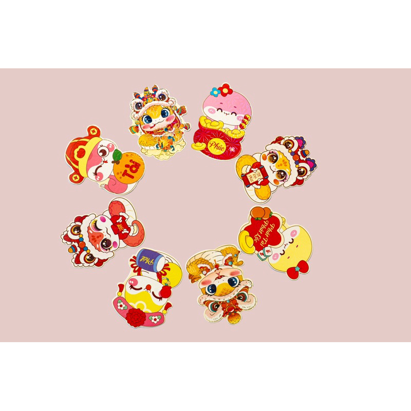 Full Combo of 16 Chibi Lucky Money for Baby Na AT TI 2025 - SUPER ...