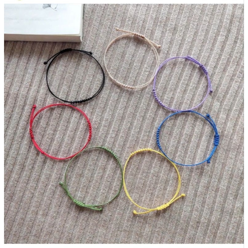 Simple drawstring bracelets made of waterproof material, handmade ...