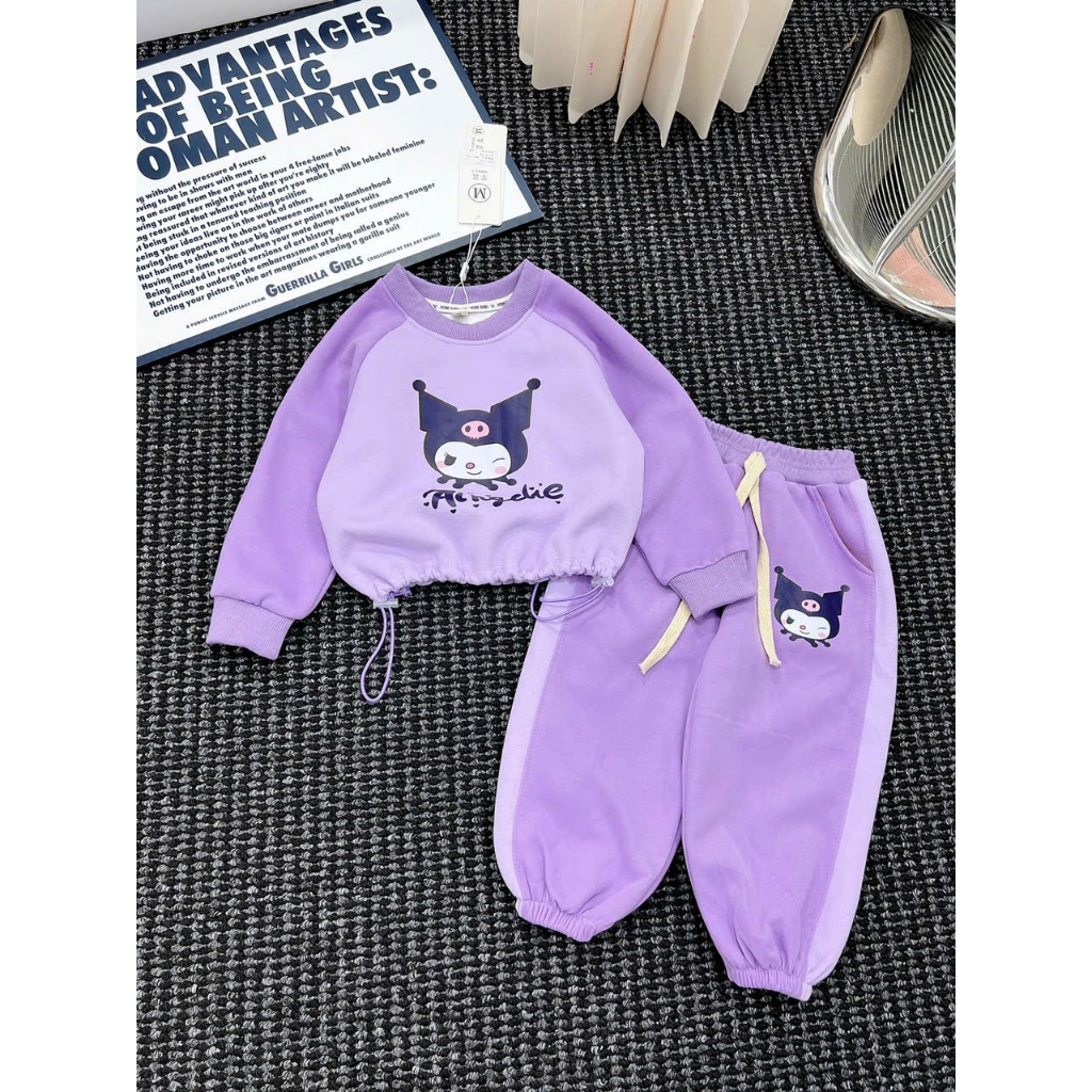 Kuromi baby girl felt set, kute baby girl kuromi set 12-23kg | Shopee ...