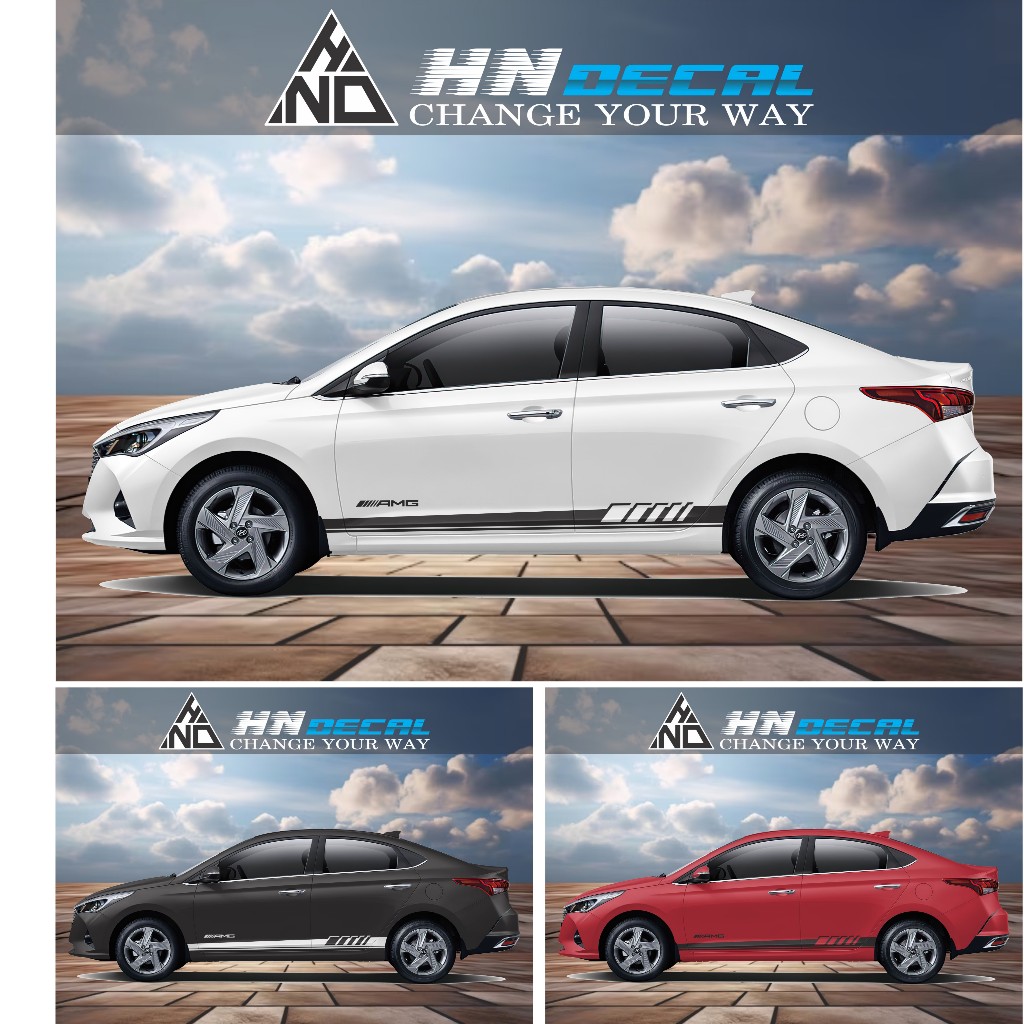 AMG MODEL CAR STAMPS CAR SIDE STICKERS in many colors to choose from ...