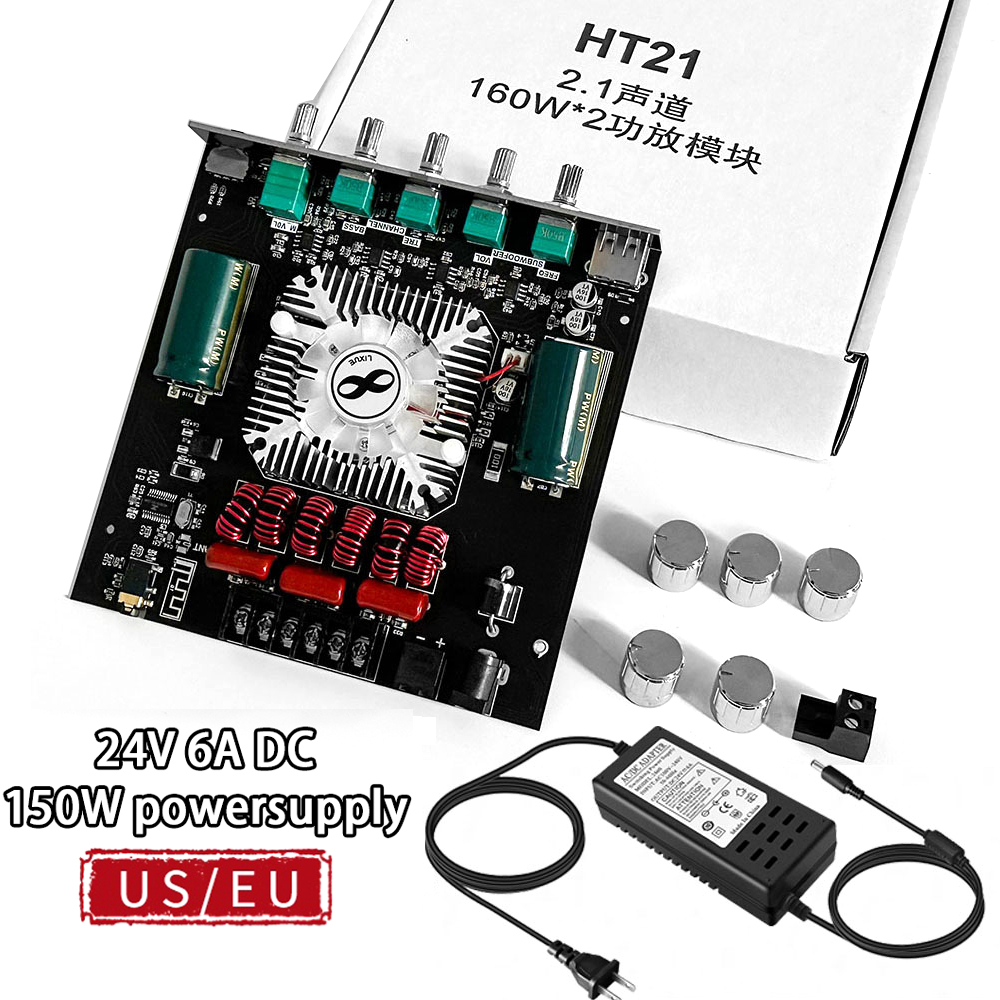 Zk-ht21bluetooth Digital Power Amplifier Module ZK-HT21 2.1 Channel TDA7498E 160W High and Bass ...
