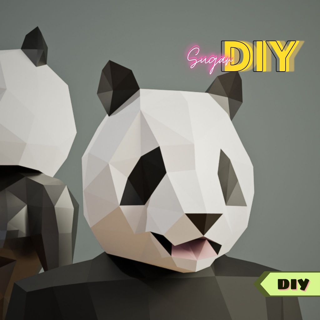 Panda Mask 003 _ DIY Paper Model | Shopee Philippines