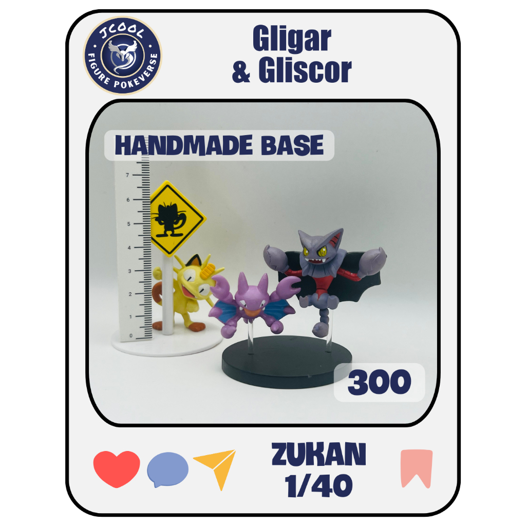 Gligar & Gliscor - Gen 2 Johto region - Genuine Pokemon model TAKARA ...