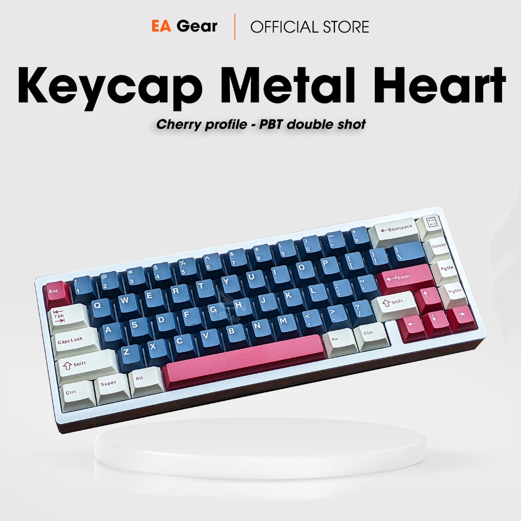 Cherry Metal Heart Keycap Set for Cherry Profile PBT Double-shot ...