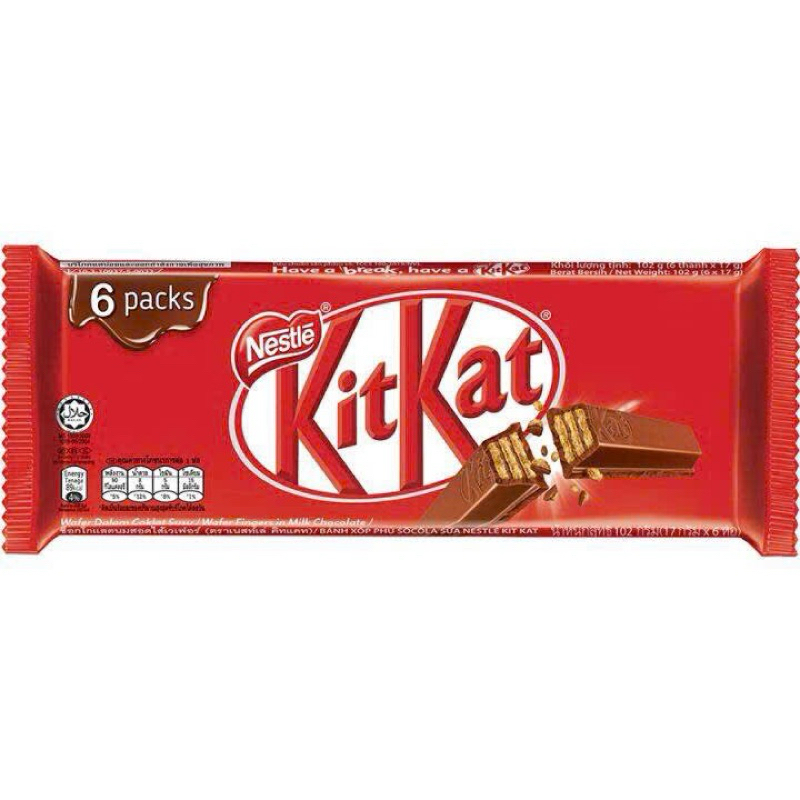 Kitkat chocolate pack of 6 bars 102g | Shopee Philippines