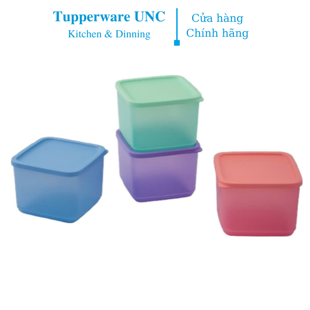 Tupperware Medium Square Round Box Set (4) - New Color | Shopee Philippines