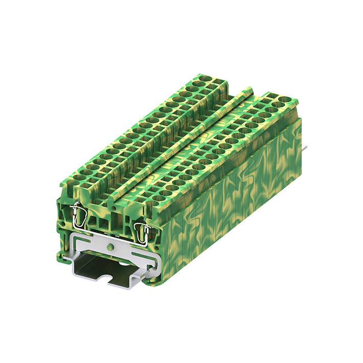 XO Teminal Quick Wiring Bridge, ground connection, 1 in 2 out, spring ...