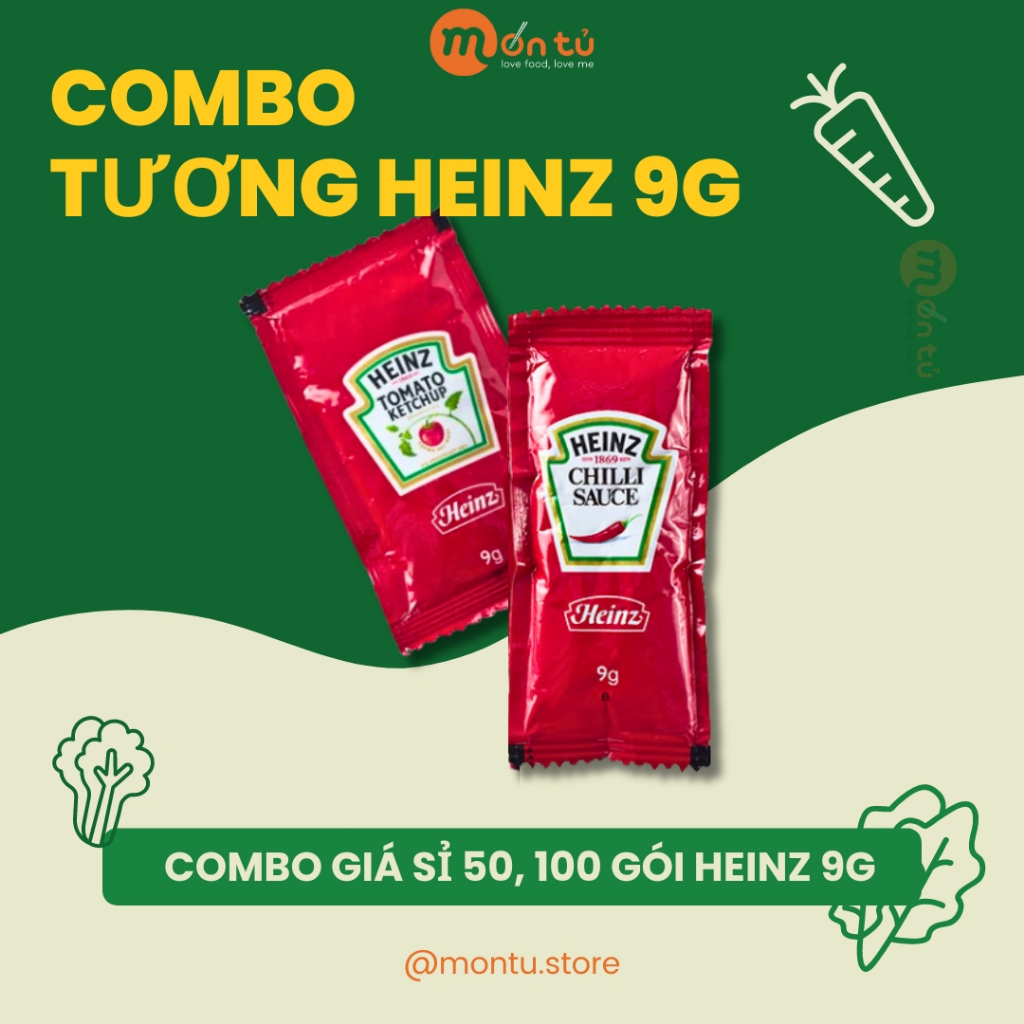 Heinz Chili Sauce Combo Heinz Ketchup Small Pack 9g Combo 20 packs 50 ...