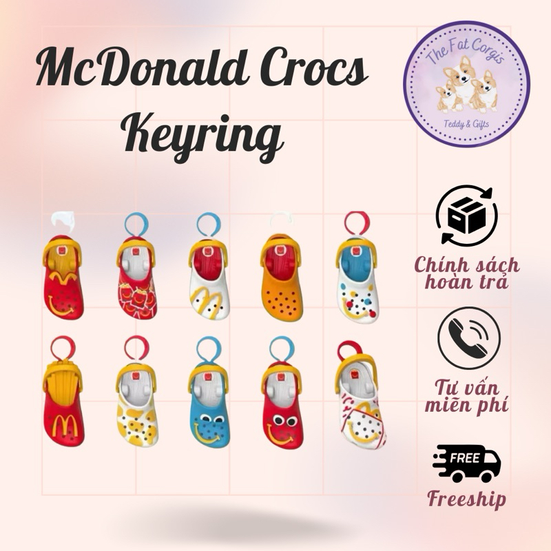 Crocs slipper keychain hot trend McDonalds full box | Shopee Philippines