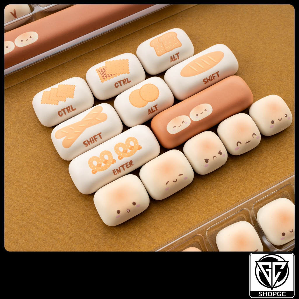 Bread Keycap - Keycap for mechanical keyboard 138 PBT plastic buttons ...