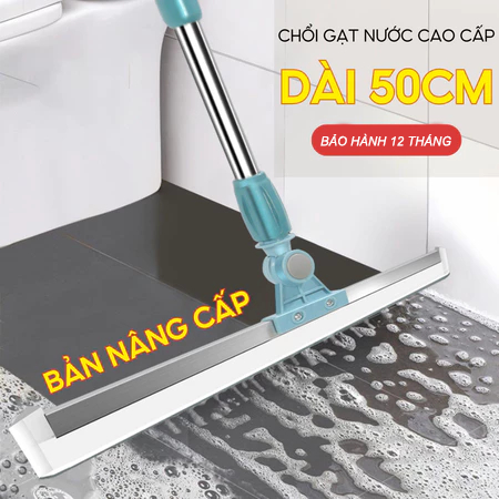 Silicone Blade Floor Wiper, 180 Degree Rotating Bathroom Wiper Brush ...