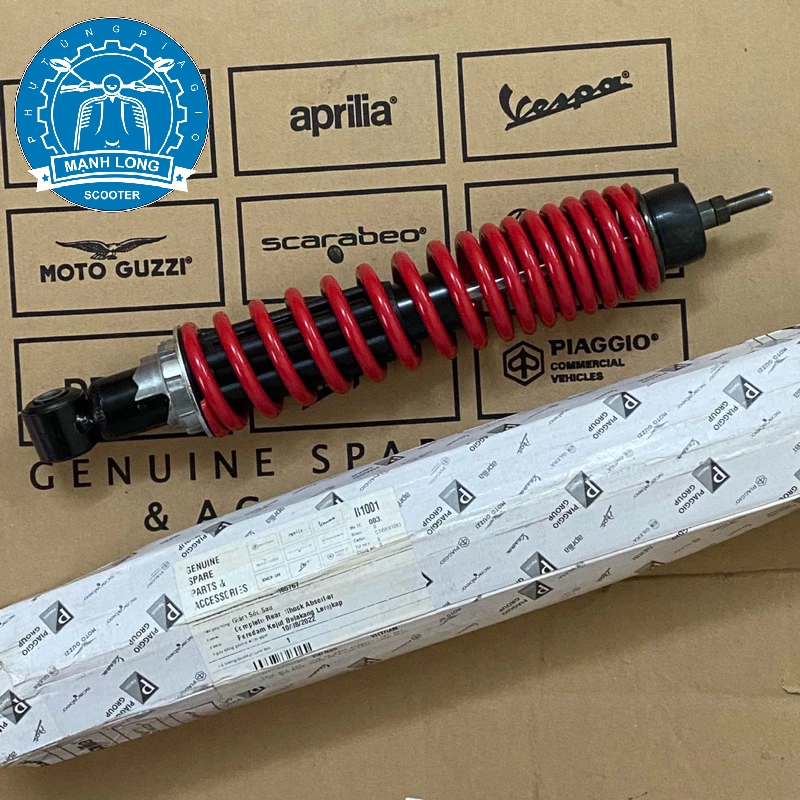 Rear shock absorber (rear fork) Vespa S, Vespa Lx, LXV, LT, ET red ...