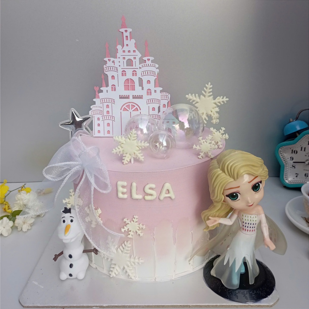 Fake birthday cake, elsa premium molded model birthday cake | Shopee ...