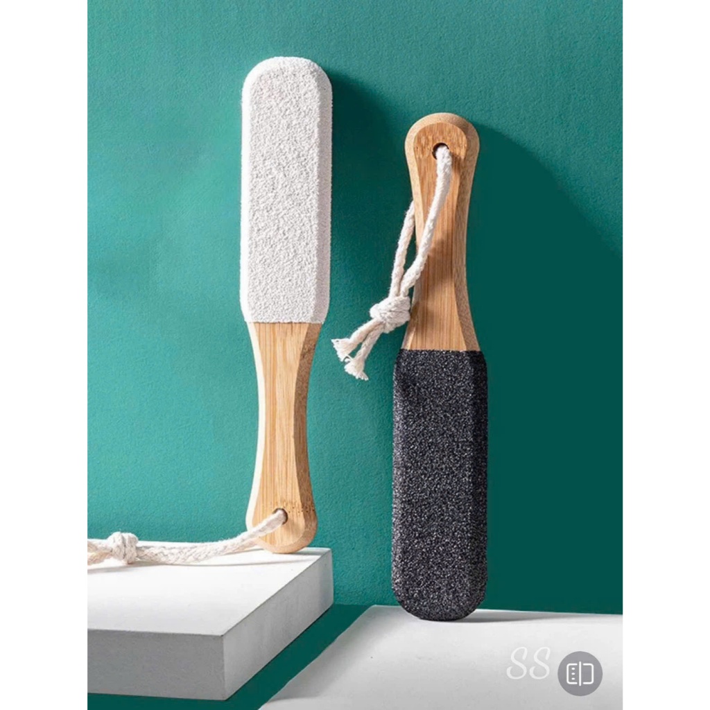 SS smooth wooden handle heel scrub | Shopee Philippines