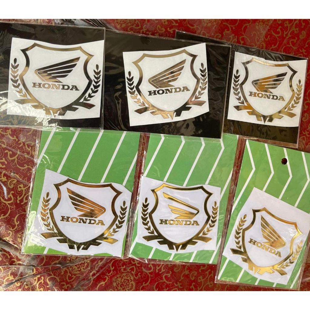 Honda Canh Chim Logo car sticker with golden rice flower style and ...