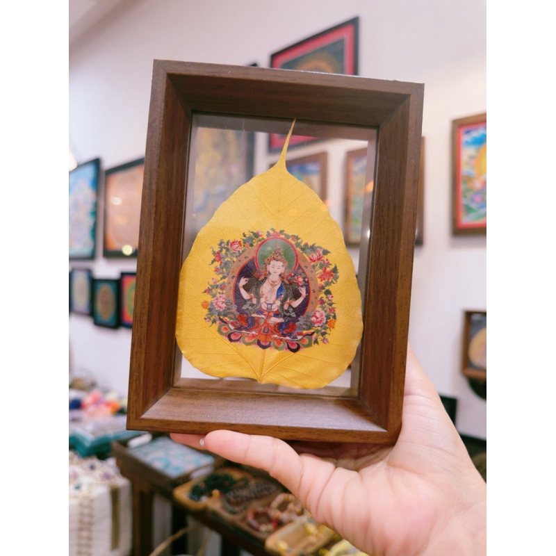 Buddha-shaped Bodhi leaf picture frame, Tantric, Tibetan style | Shopee ...