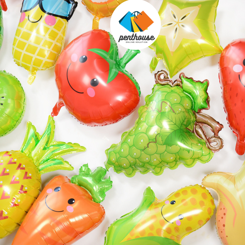 Aluminum balloons with fruit and vegetable themes of all kinds for ...