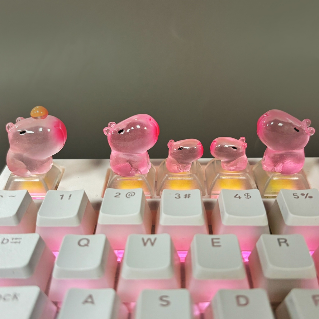 Pink capybara Keycap - capybara keyboard button with led cake | Shopee ...