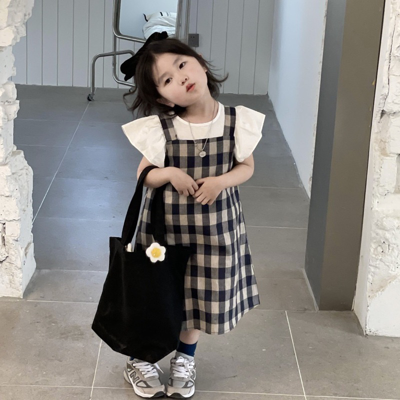 Loose bib dress + Korean style raw material bib for babies from 12-38kg ...