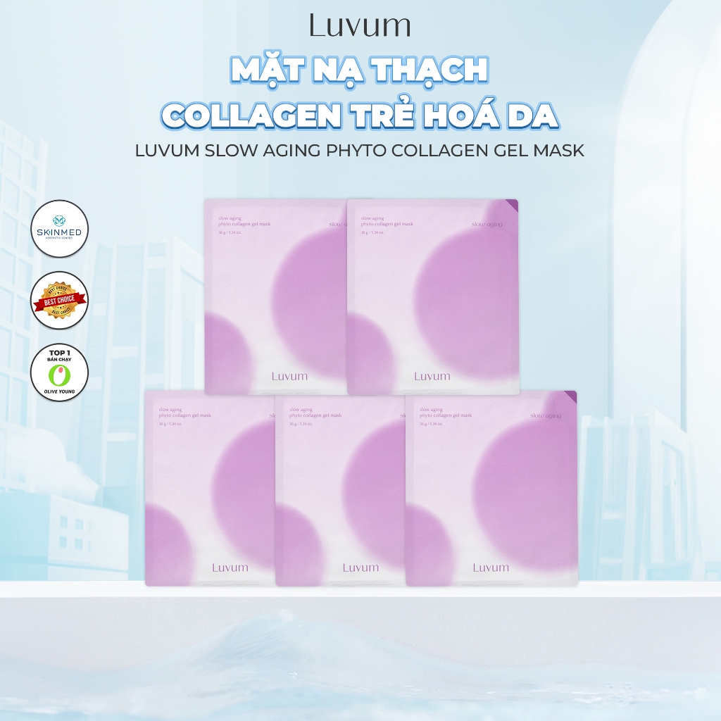 Box of 5 Collagen Jelly Masks to Help Rejuvenate Skin Luvum Slow Aging ...