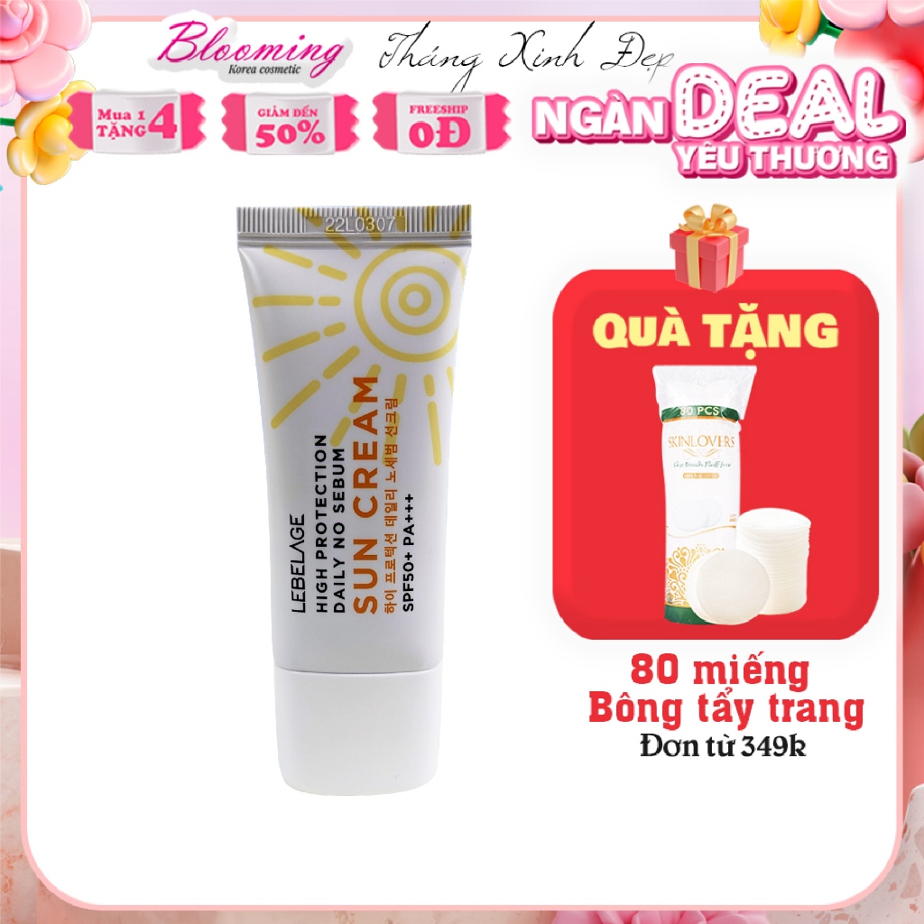 Lebelage High Protection Sun Cream Daily No Sebum SPF50+ PA+++ 30ml ...