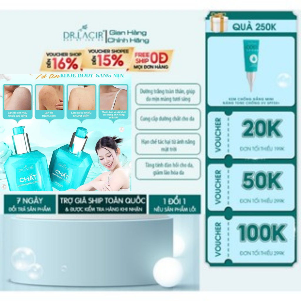 Genuine DR.LACIR day and night body cream | Shopee Philippines