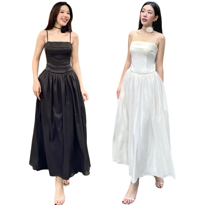 H84 bustier party dress (WITH BREAST PADDING) soft silk chiffon WITH ...