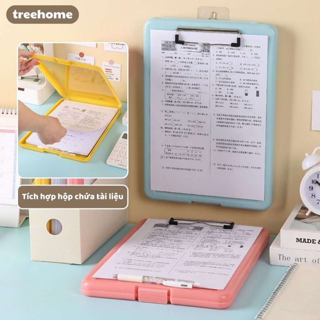 A4 Document Clip with Integrated 4-Color Waterproof PP Locking Document ...
