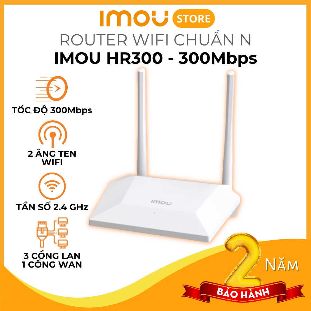 Imou HR300 Wifi Router (2 antennas 3dBi, 300Mbps, MU-MIMO, Repeater ...