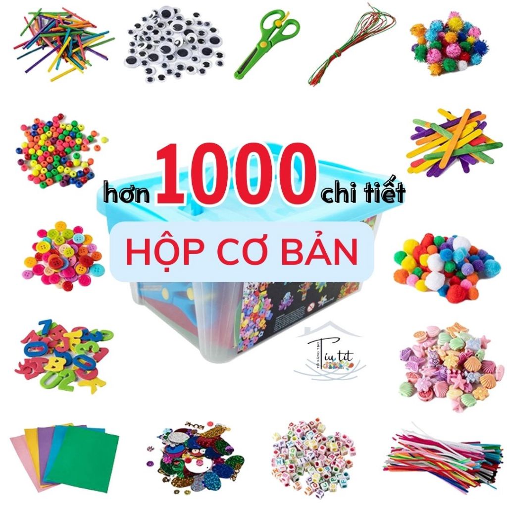 Tool box for making crafts and creative toys with more than 1000 ...