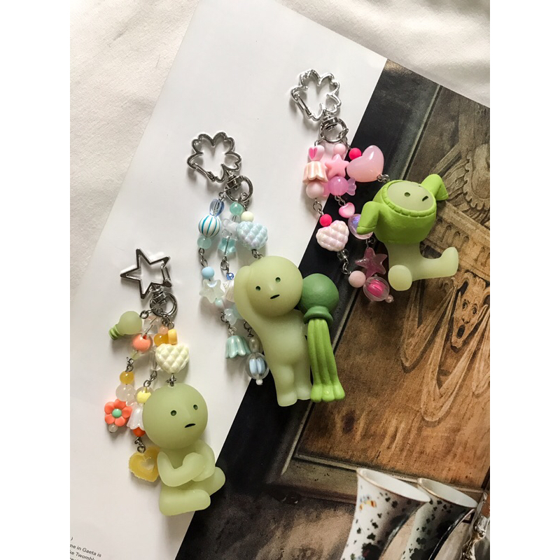 Smiski Keychain Glow In The Dark • Genuine Smiski Luminous Keychain ...