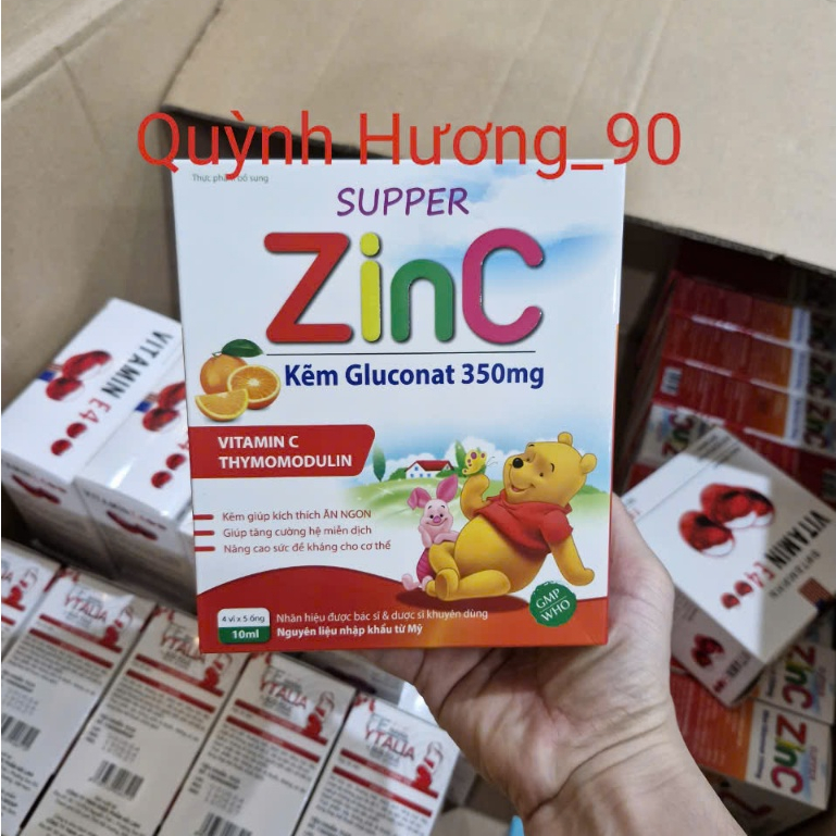 Super ZINC ZINC Syrup ZINC Gluconate 350mg, vitamin c, thymomodulin box ...