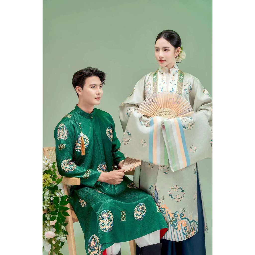 Nhat Binh shirt, Nguyen Dynasty tafta collar shirt, super beautiful in ...