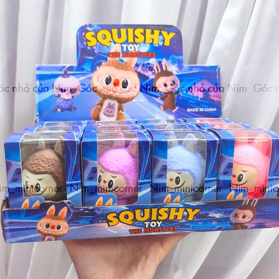 [Labubu] Squishy Mochi Baby Labubu Monkey Hybrid Rabbit Hand Squeeze ...