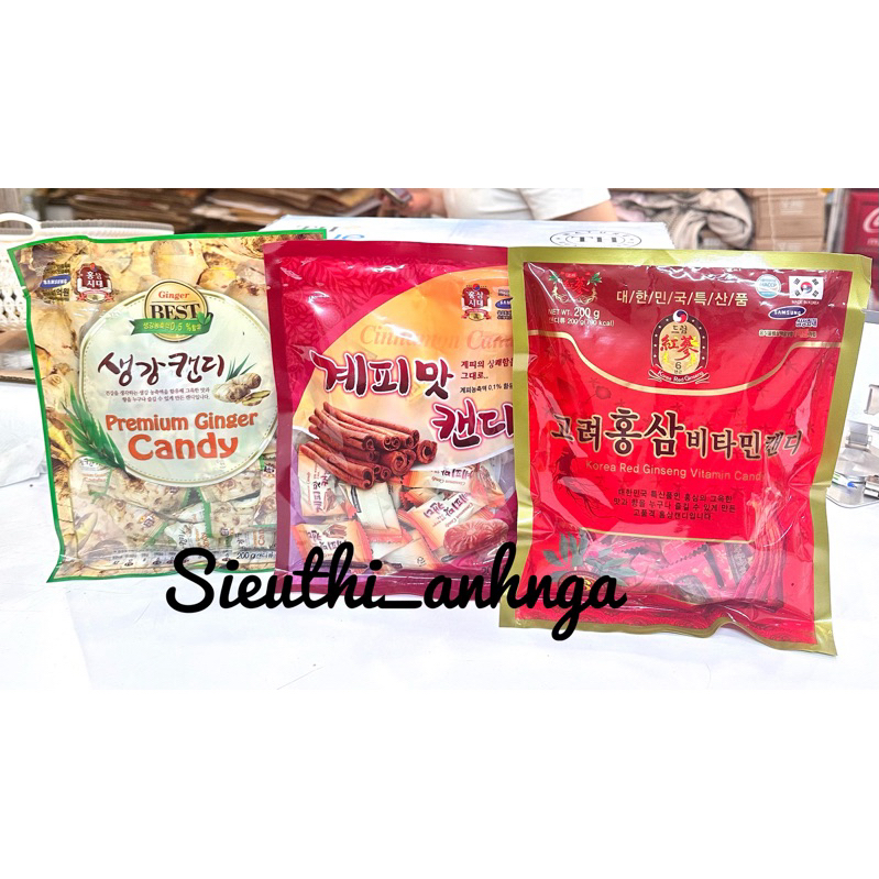 Korean Ginger/Ginseng/Cinnamon Candy 200g Pack | Shopee Philippines